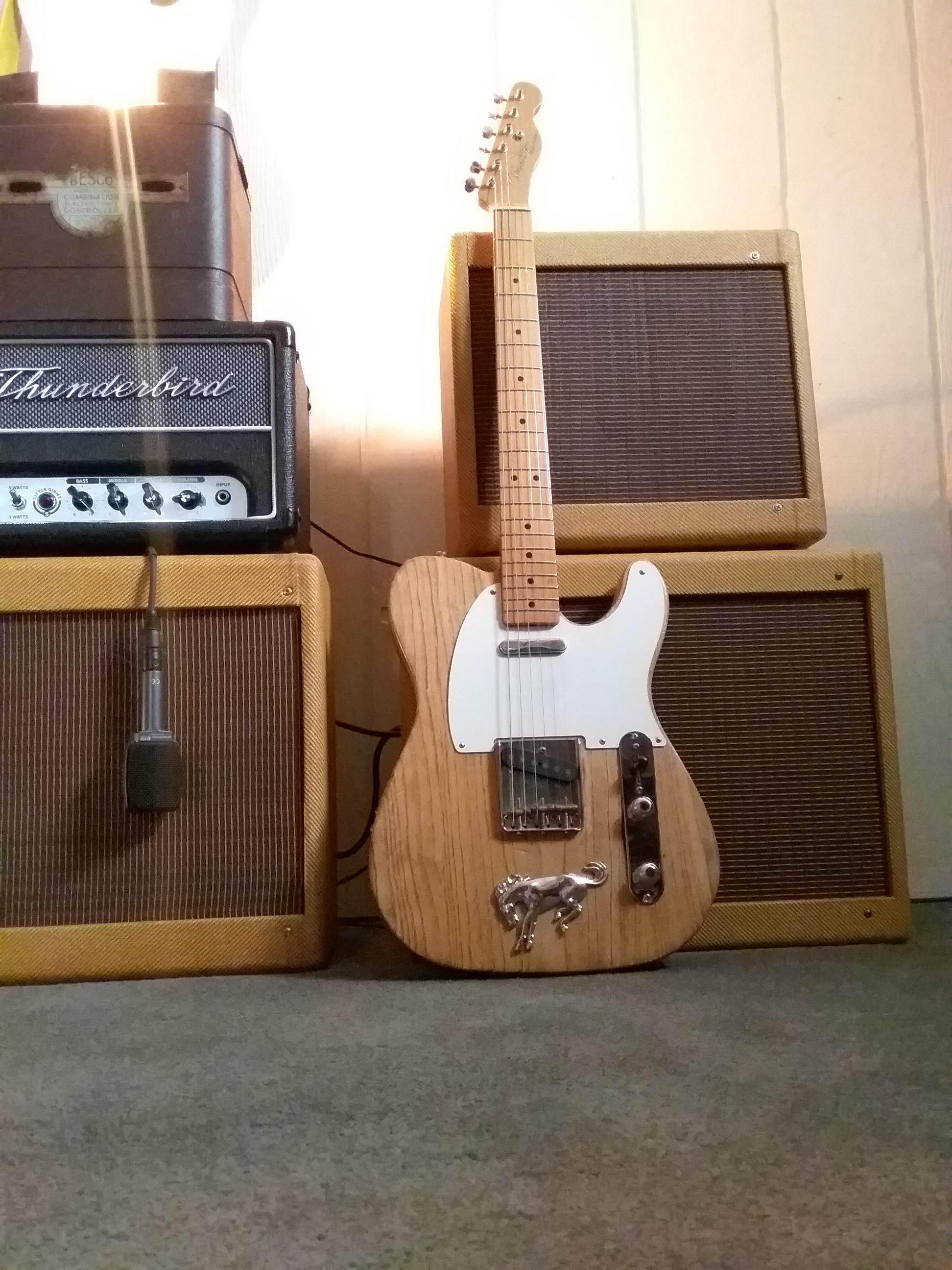 06 classic with stripped body, vintage tele pickups, rewired and Bronco for extra kick!! | Scrolller