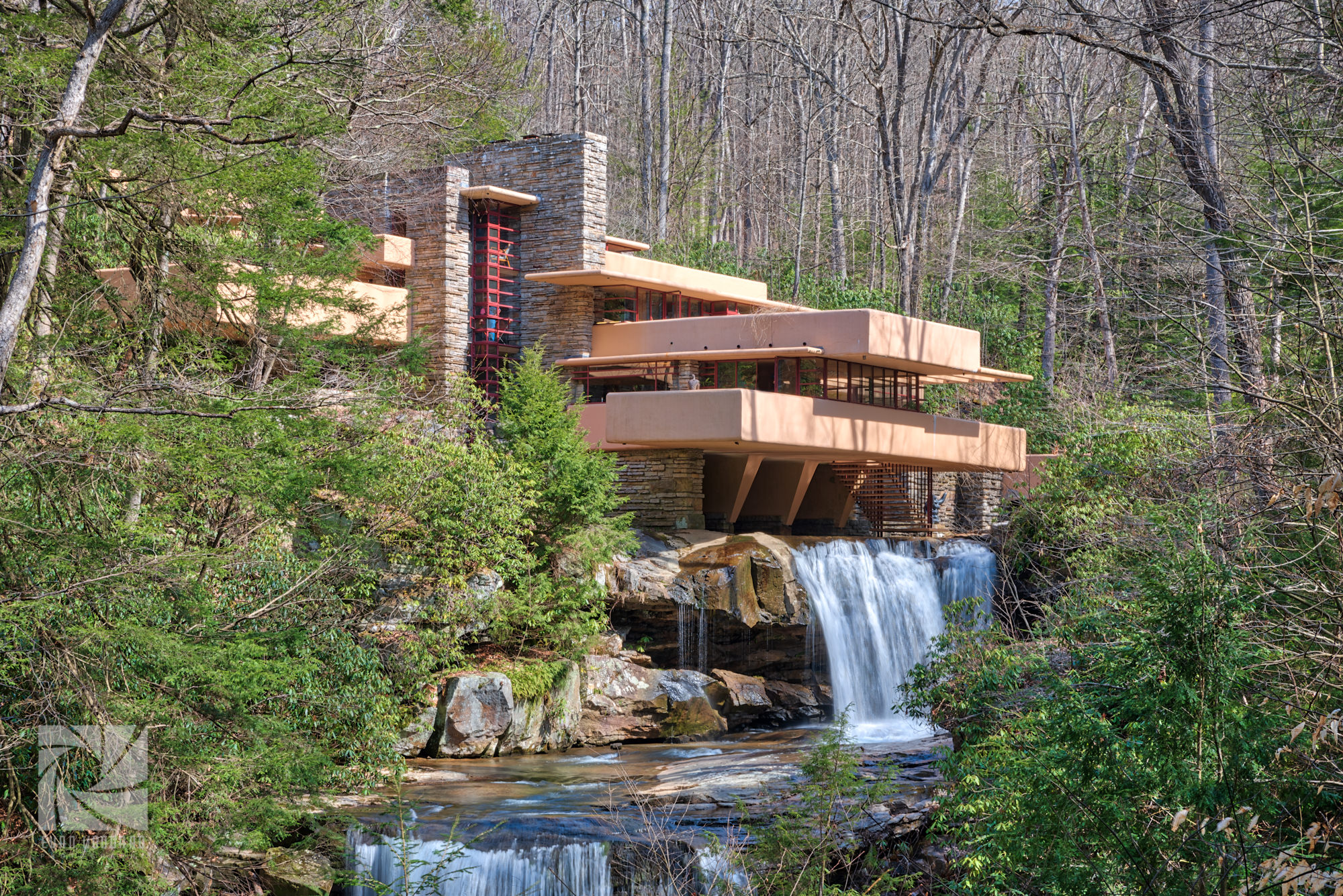 1 Fallingwater - Mill Run, PA - By Frank Lloyd Wright [OC] [2000x1335 ...