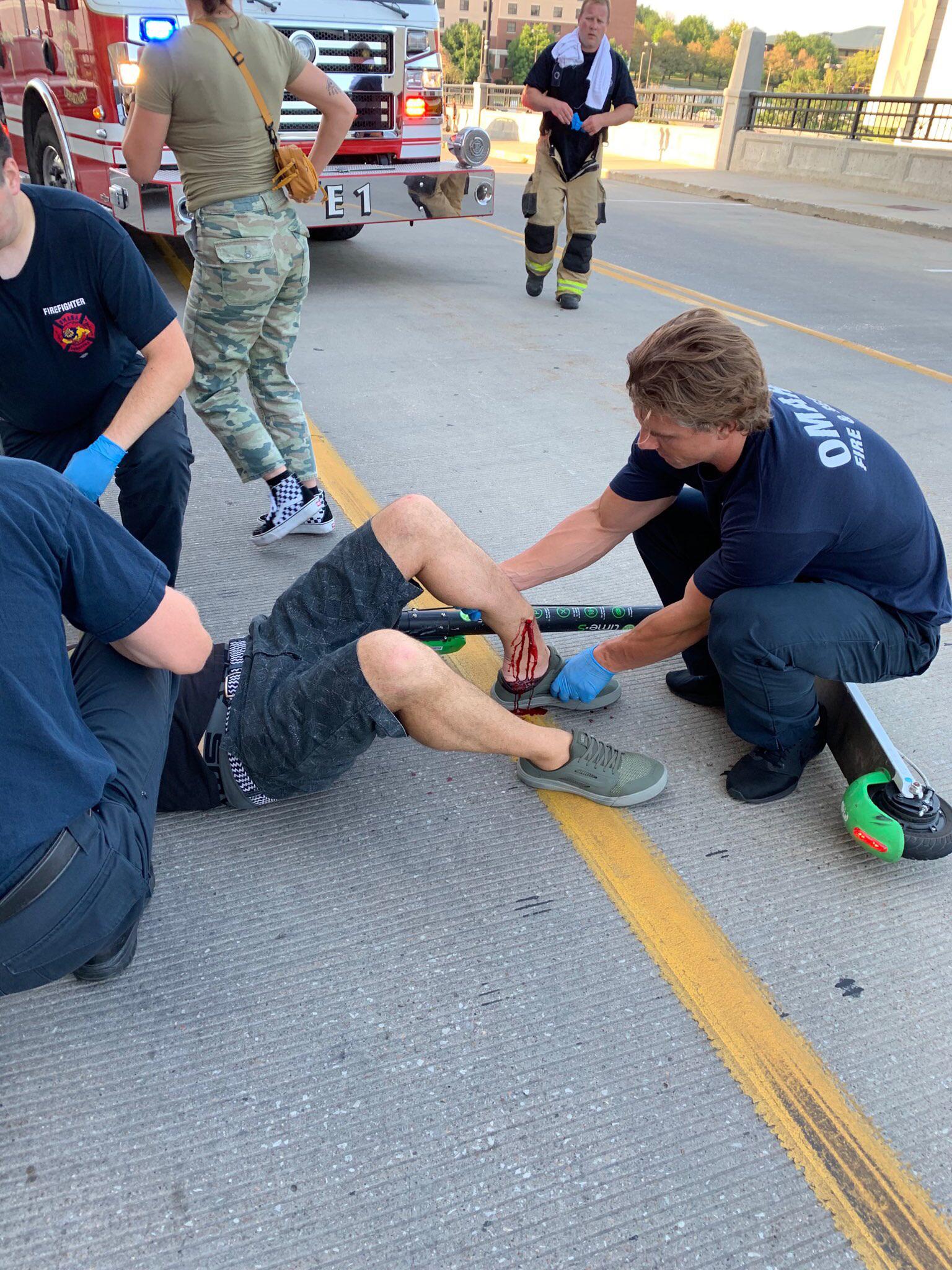 1. Unlock scooter 2.???? 3. Call 911 | Scrolller