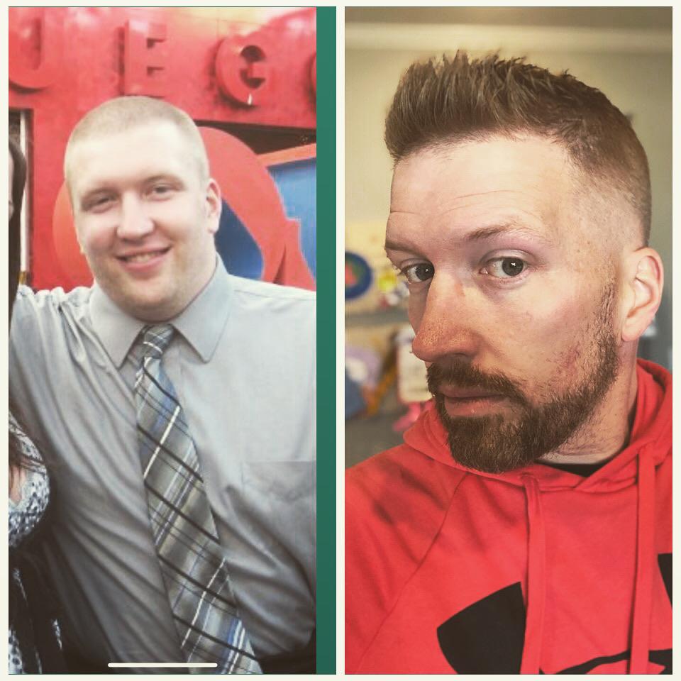 10 years and 80 lbs difference. | Scrolller