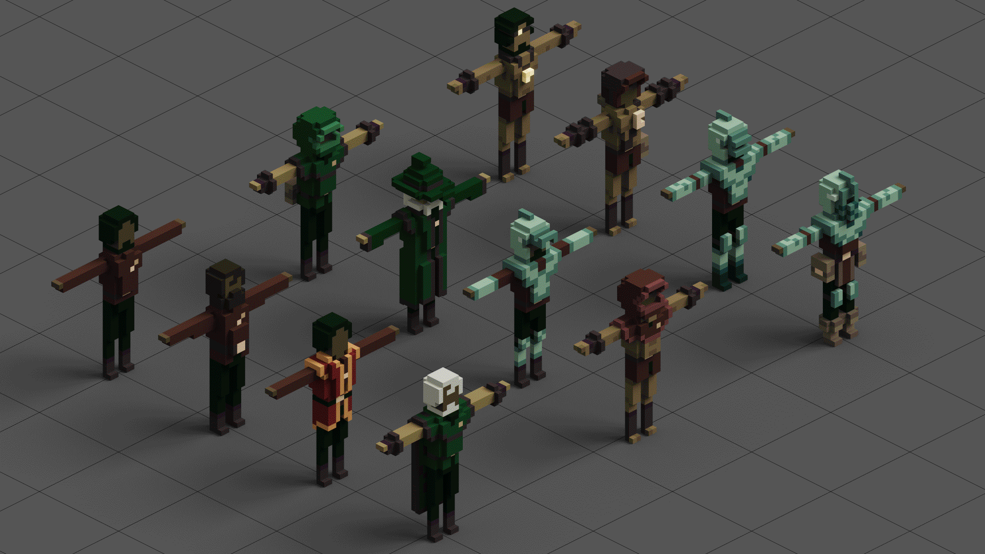 12 Voxel RPG characters for free | Scrolller