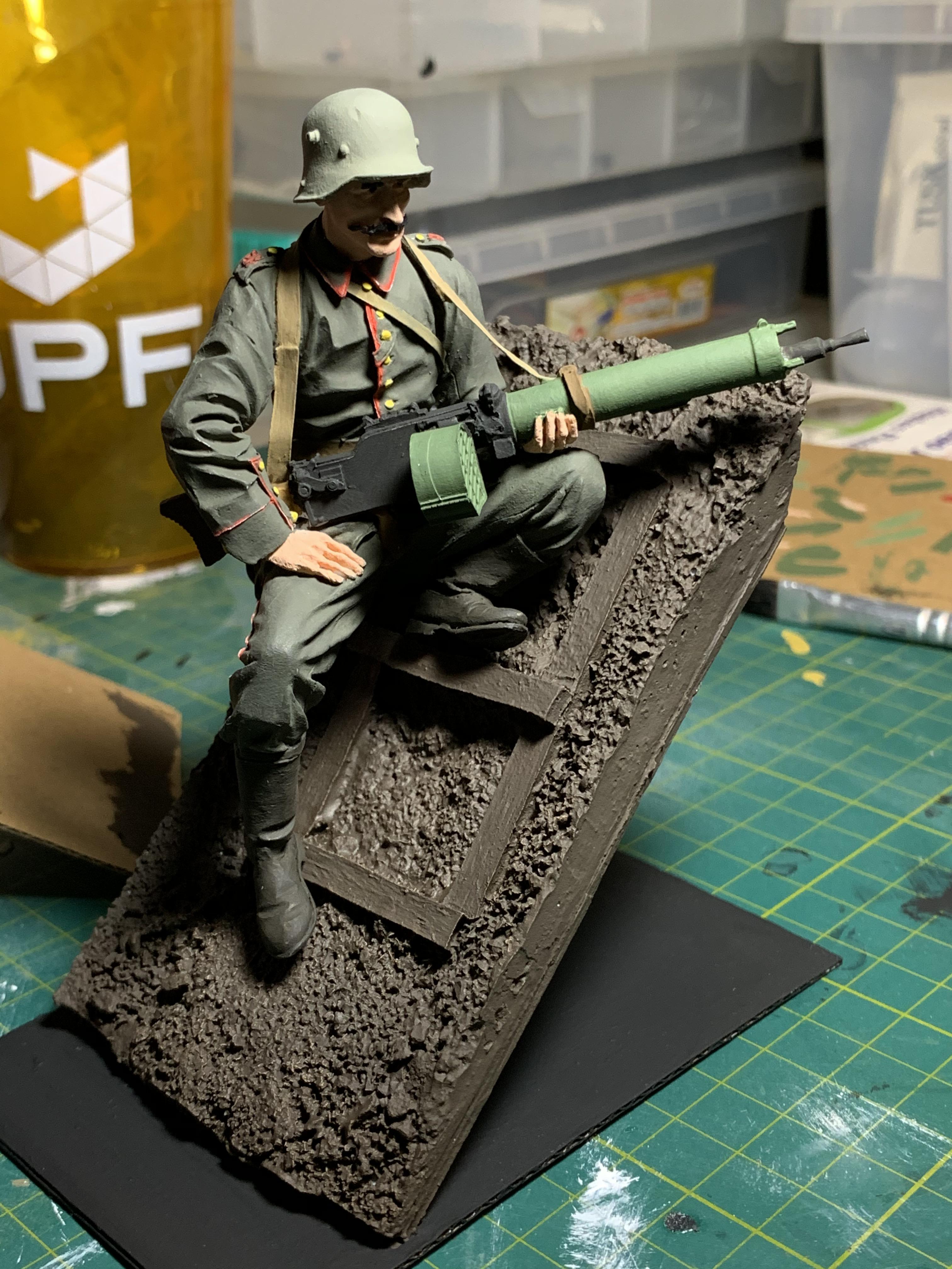 120mm ww1 Imperial Machine Gunner, still working on more details. | Scrolller