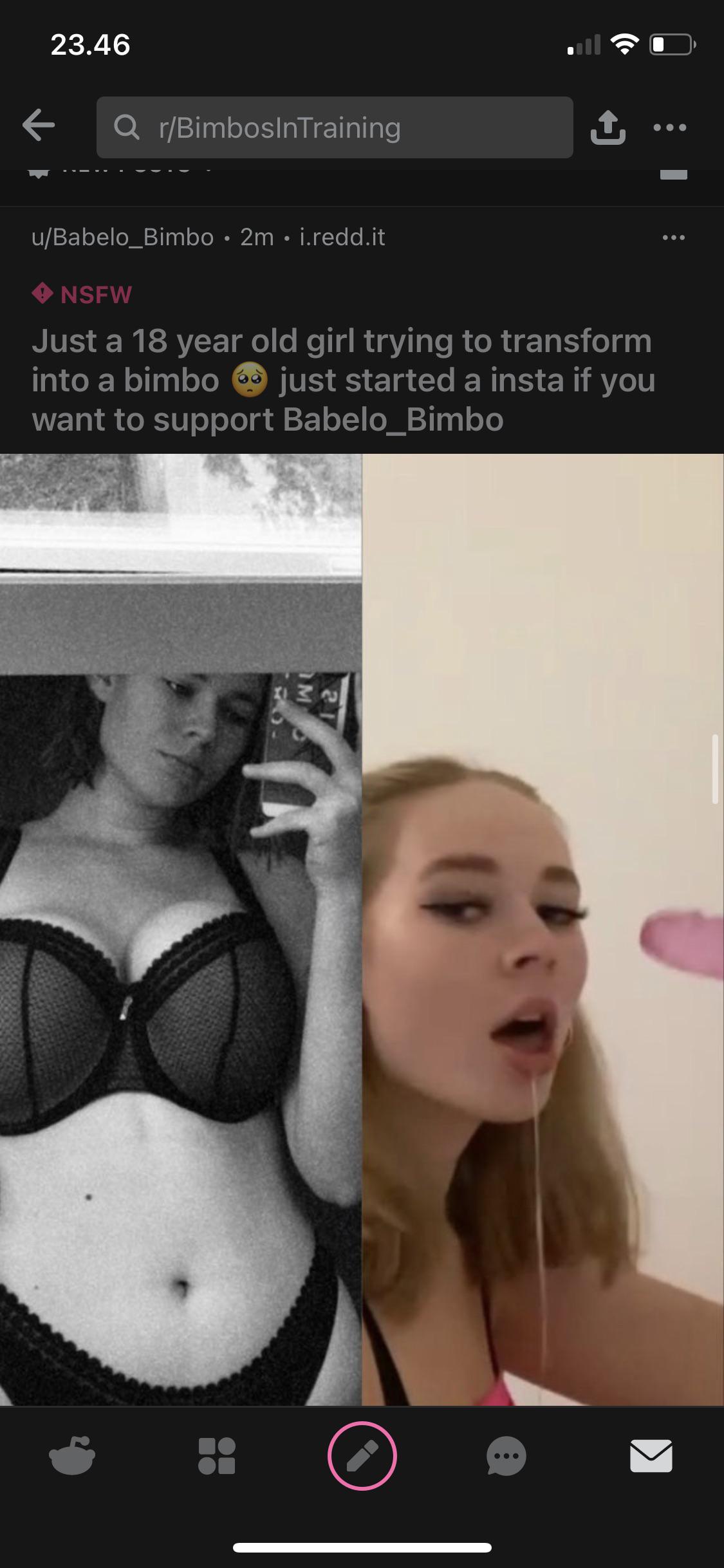 18 year old girl trying to become a bimbo 🥺 am I doing a good job? If you want to support insta ...