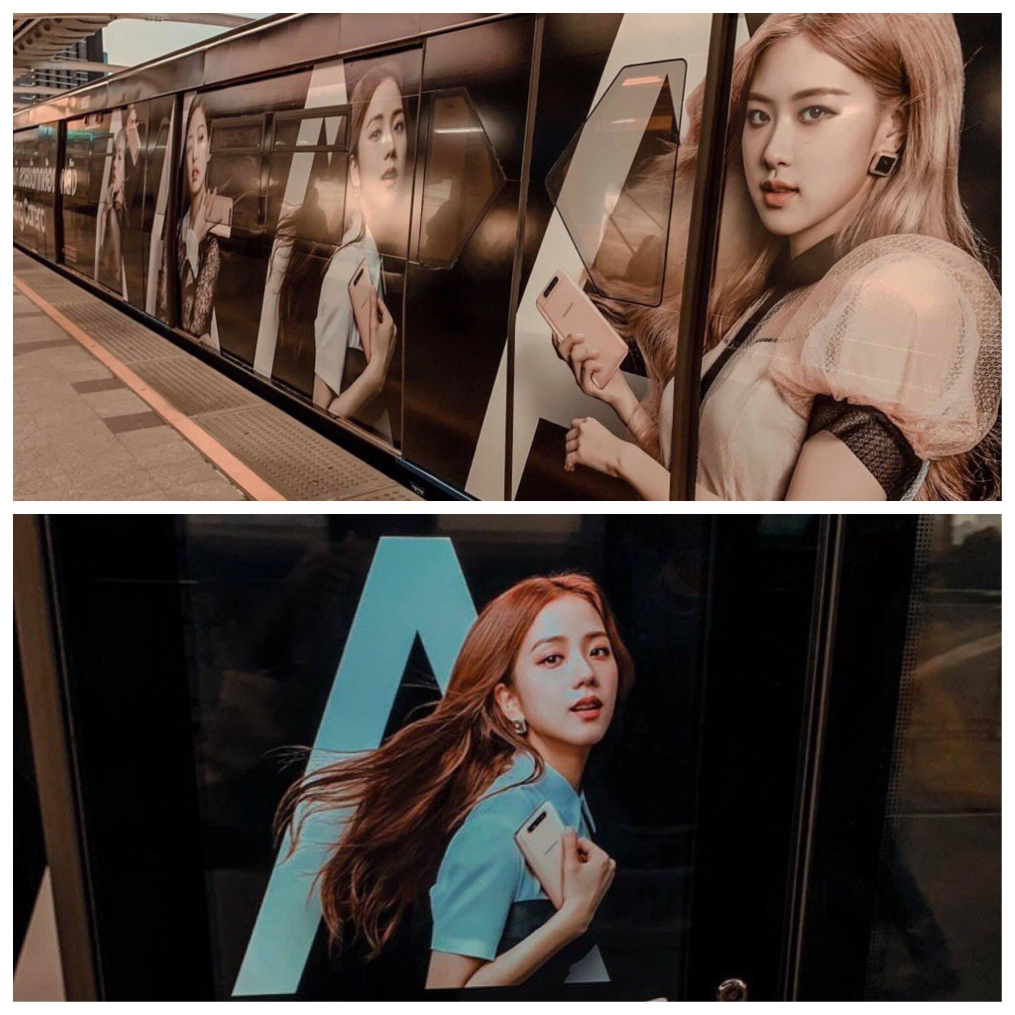 190627 - Blackpink Ads spotted on Skytrains in Bangkok. | Scrolller