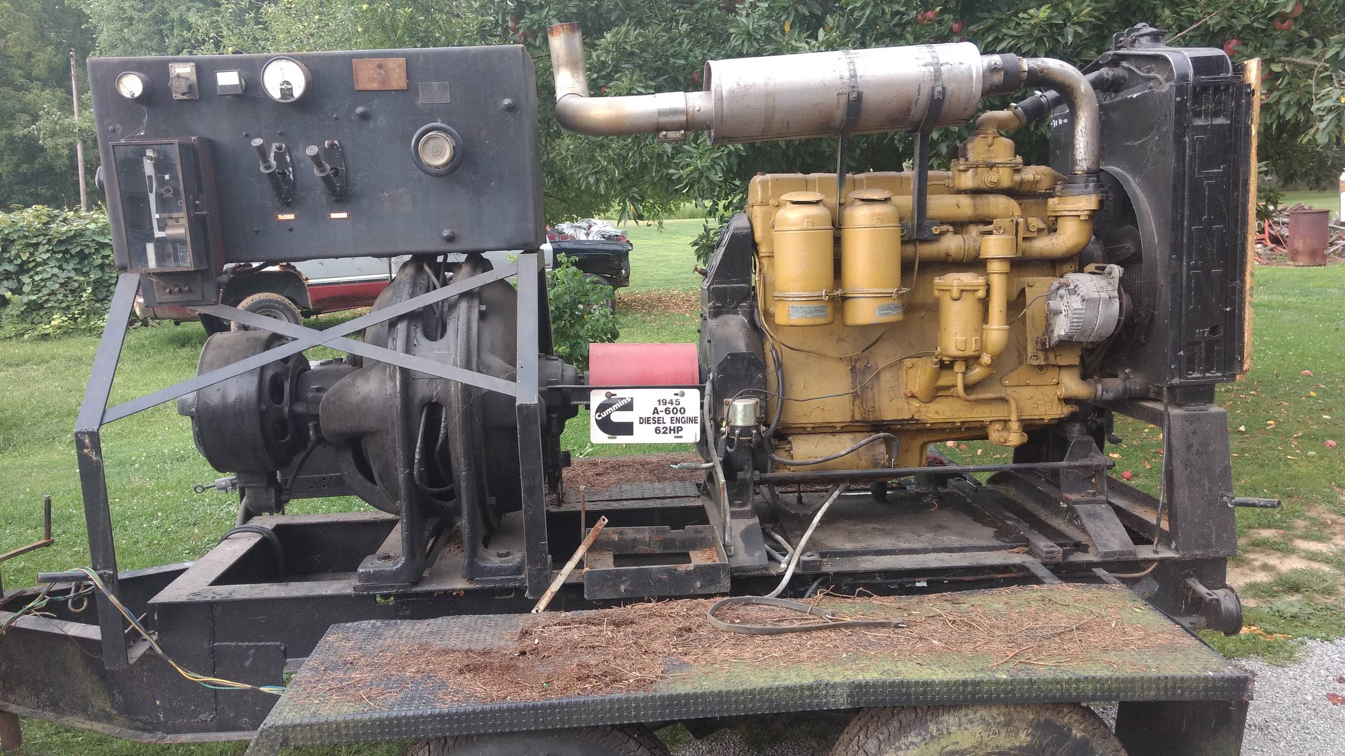 1945 Cummins A-600 with a 25 kw generator attached | Scrolller