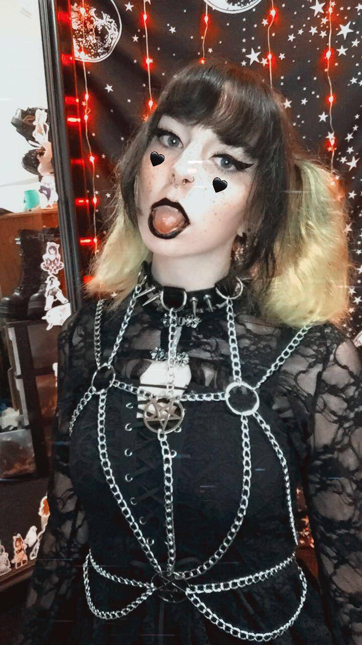 My goth choker harness~ (oc) | Scrolller