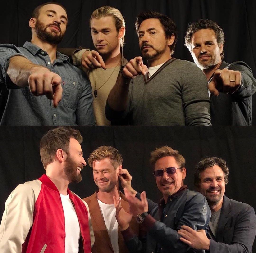 2012 vs 2019 edition: Chris Evans, Chris Hemsworth, Robert Downey Jr. and Mark Ruffalo! | Scrolller
