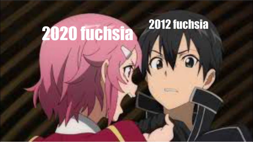 2020 fuchsia butters VS. 2012 fuchsia butters | Scrolller