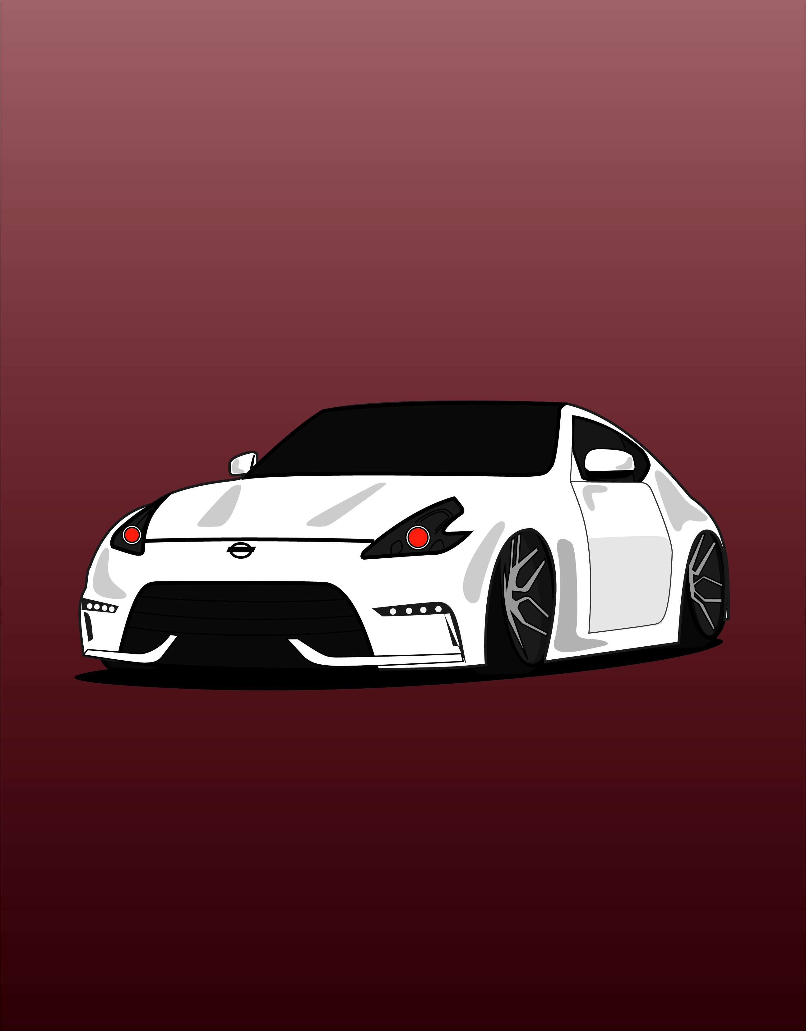 370z vector graphic I created in Adobe Illustrator. | Scrolller