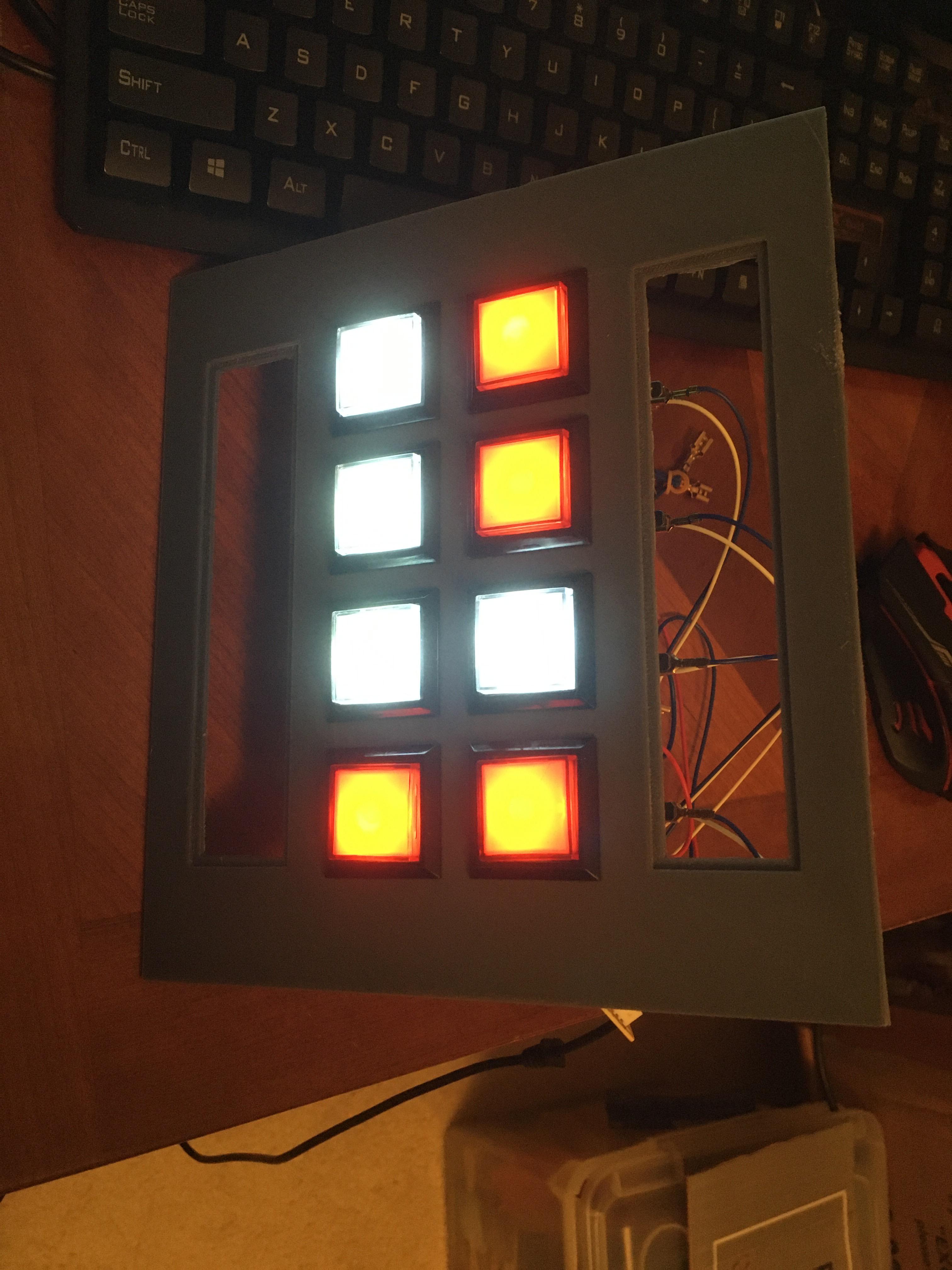 3D printed button panel for X-Wing Simpit | Scrolller