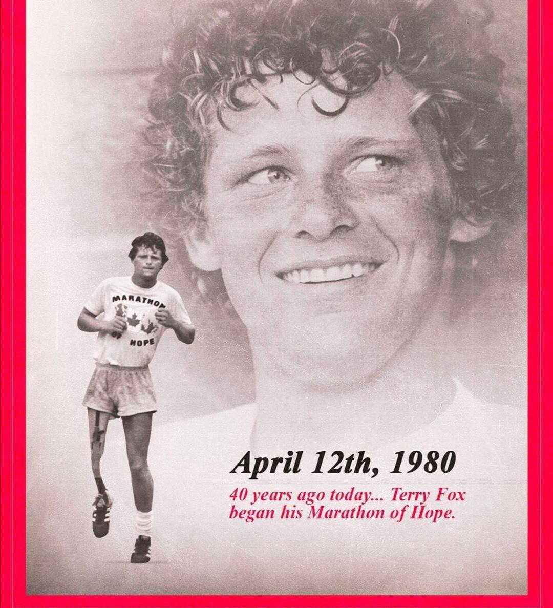 40 years ago today Terry Fox's marathon of hope started. A momentous ...