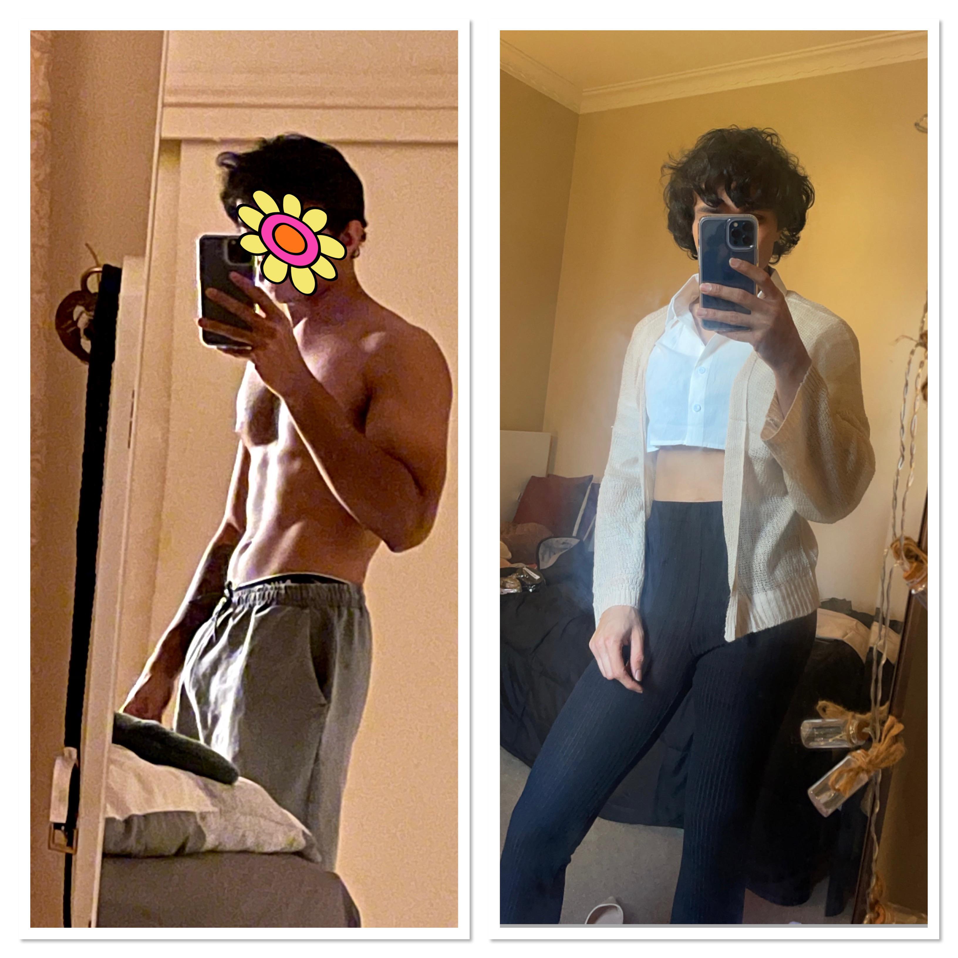7 months difference and 3.5 months hrt 😊 did my uno reverse card work? 🤭 28 years old | Scrolller
