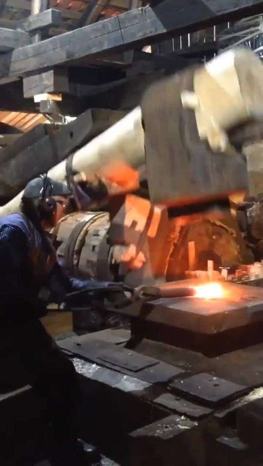 [Machine] A 300+ year old hammer mill in action. | Scrolller