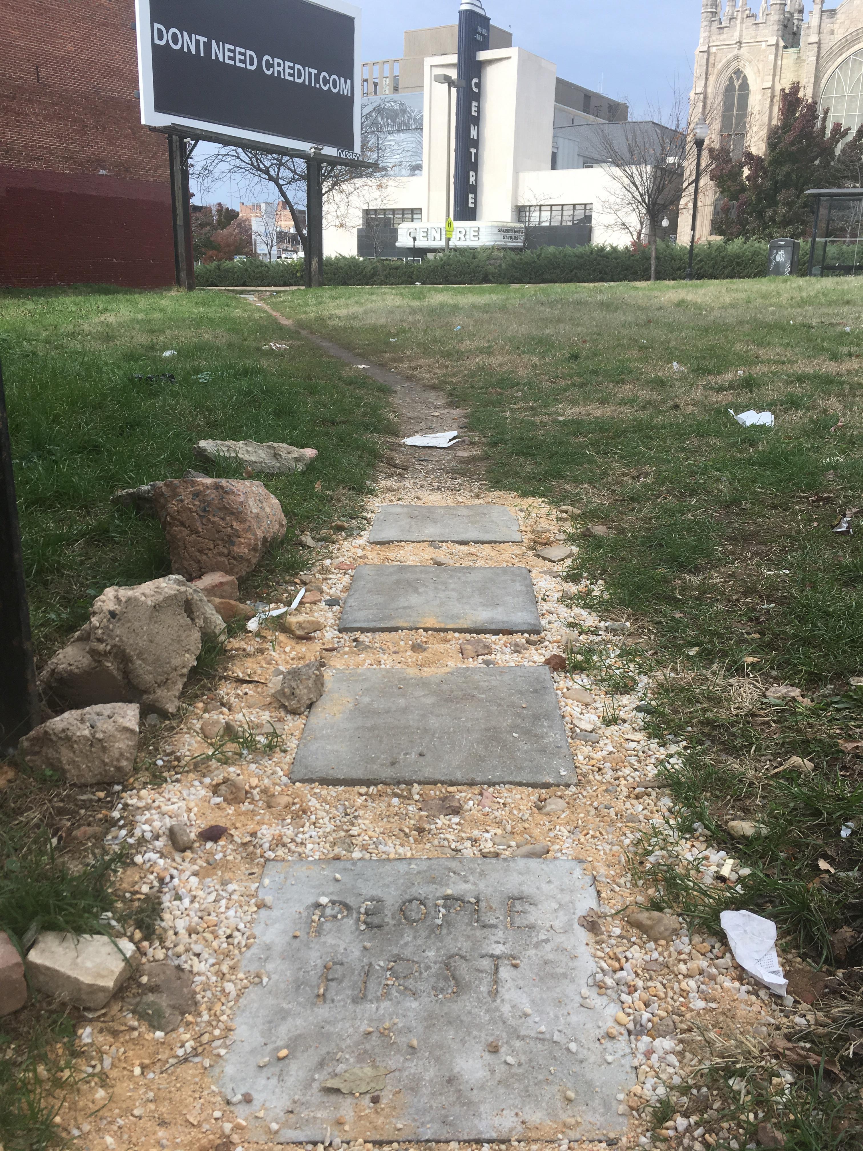 A Baltimore desire path that has been enhanced by the neighbors | Scrolller