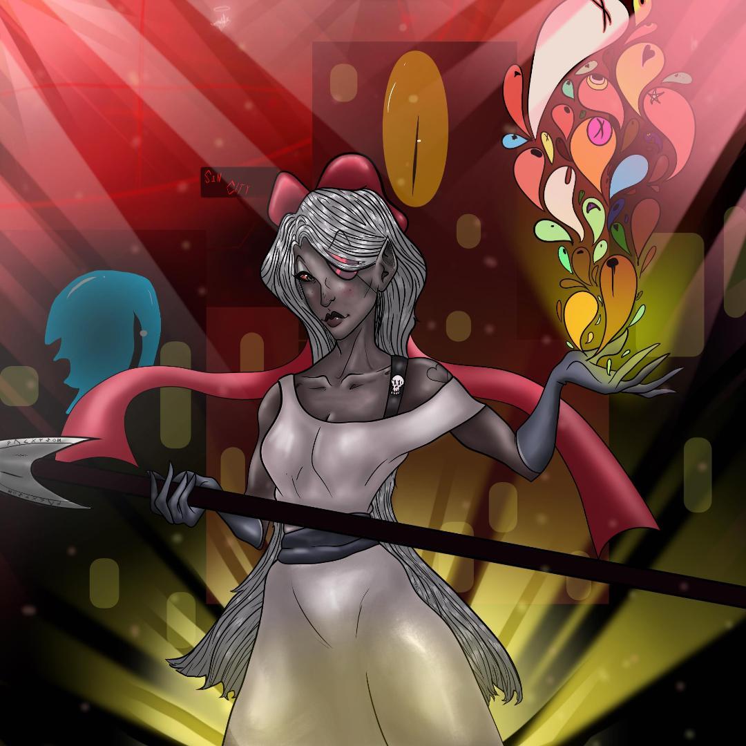 A beautiful rendition of Vaggie (Credit to u/hazbin_trash) (yes that’s his name, yes it’s ironic ...