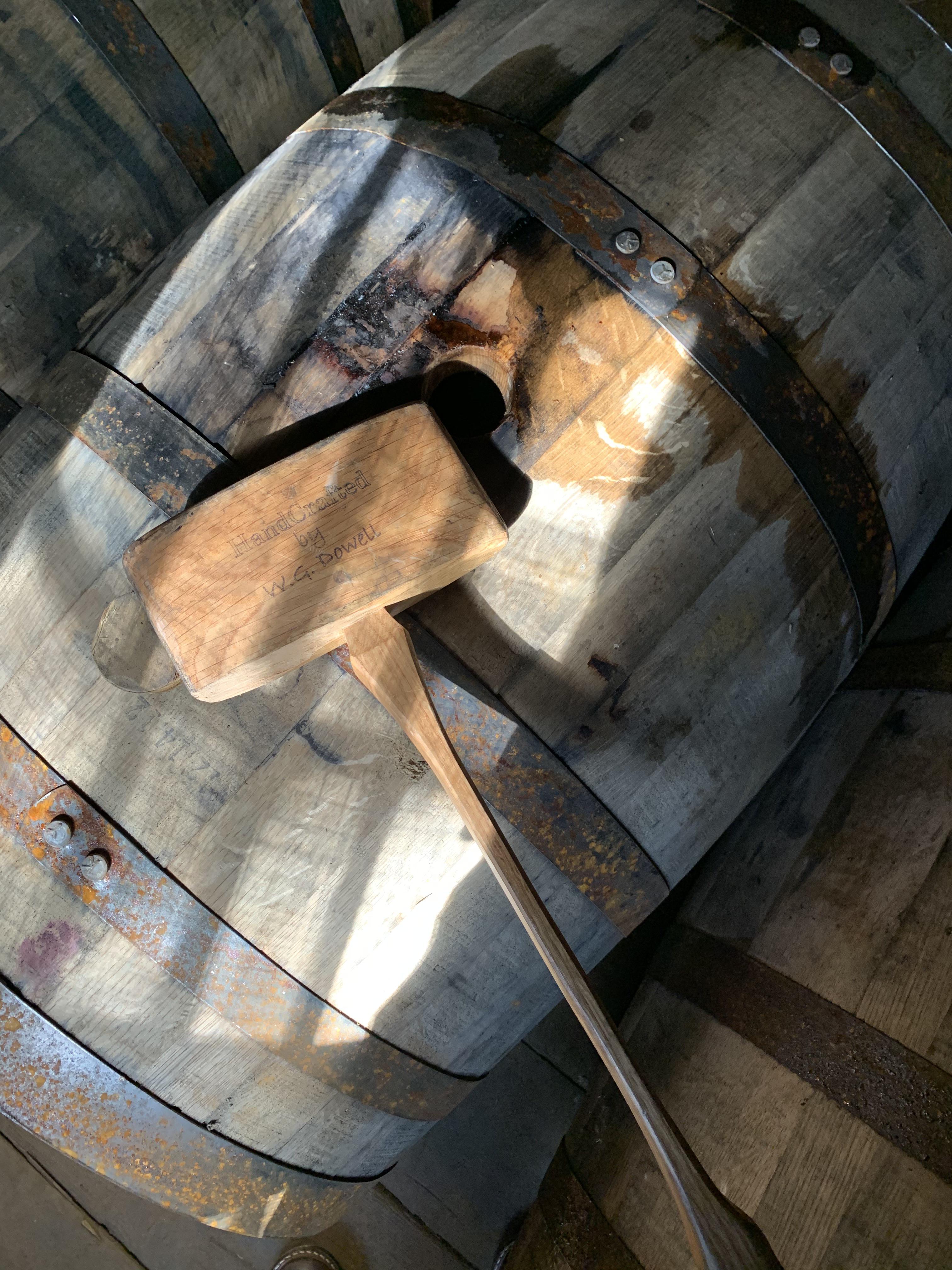 A bung hammer for bourbon barrels | Scrolller