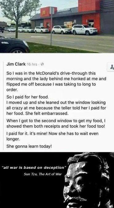 A drive thru FU | Scrolller