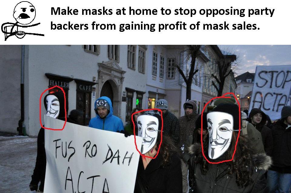 A fix to the irony of the Anonymous mask | Scrolller