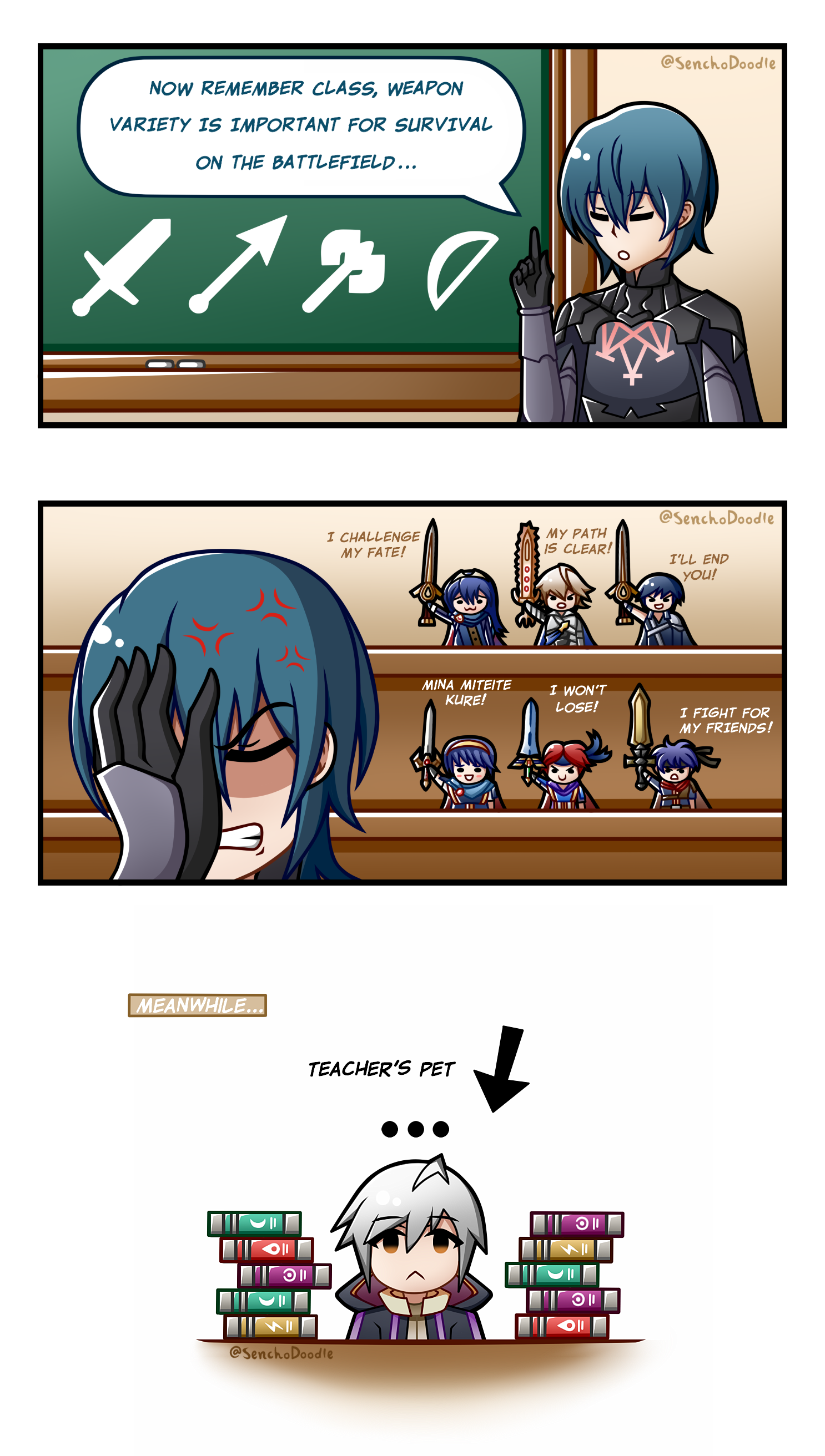 A lil' comic I made since Byleth is getting added into Smash soon! | Scrolller