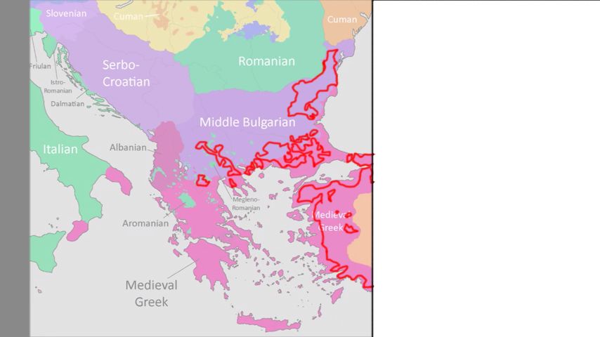 A map of Turkified or Turkish-settled areas in 1900, superimposed on Meow506's map of Balkans ...
