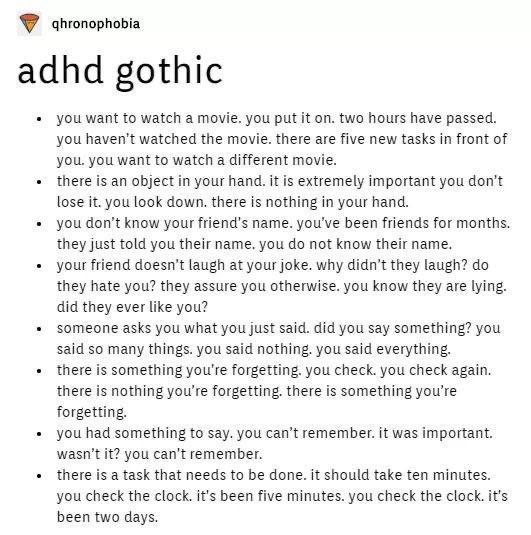 ADHD Gothic | Scrolller