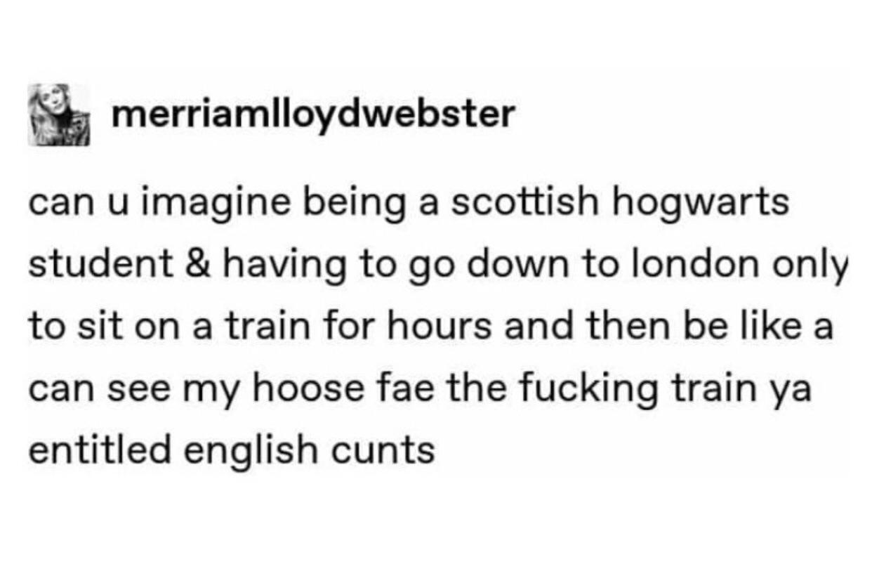 A Scot attends Hogwarts | Scrolller