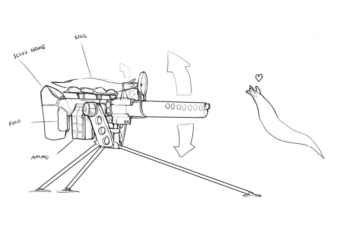 A sentry turret controlled by a sentient slug. | Scrolller
