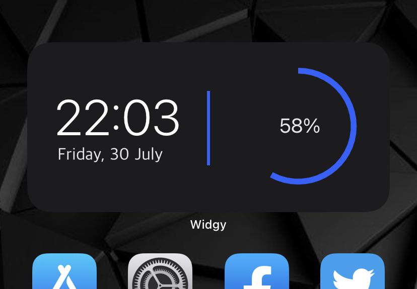 A simple widget I made with time, date and battery info. Simple, but really happy with this ...