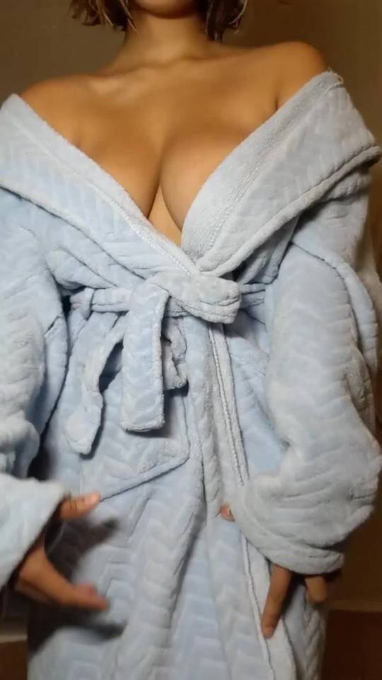 a slow post-shower disrobing | Scrolller