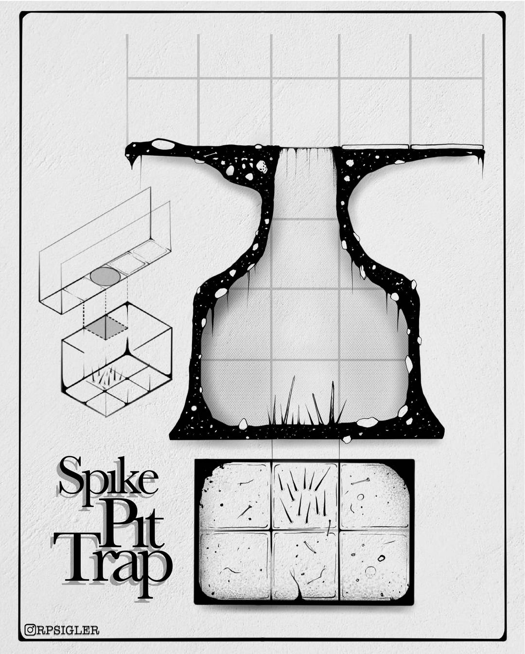 A spike pit trap map | Scrolller