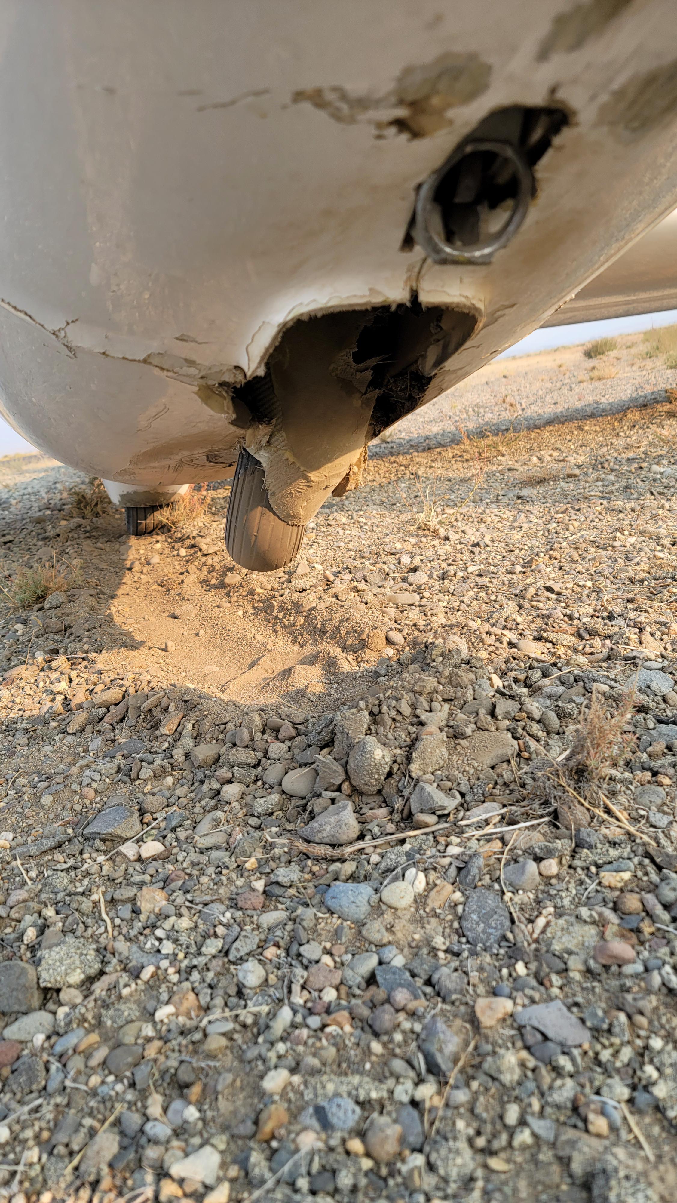 A student pilot had a rough landing in one of our company gliders, pilot is ok. (Details in ...