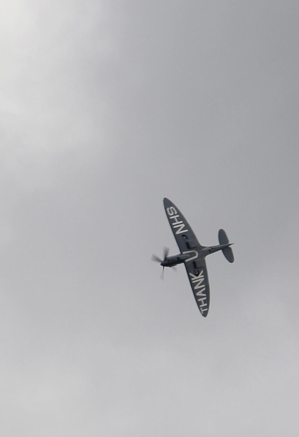 A thankful Supermarine Spitfire over Duxford yesterday | Scrolller