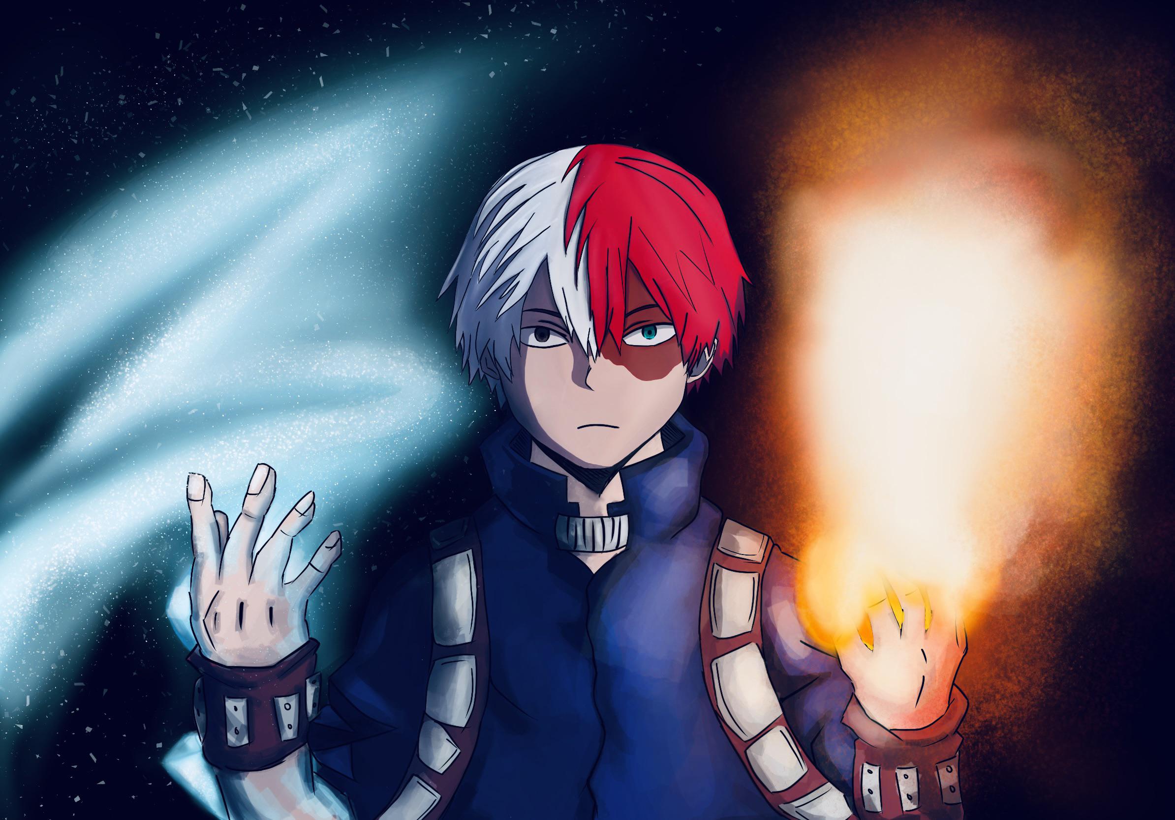 A Todoroki fanart I made for my screensaver 🧊🔥 | Scrolller
