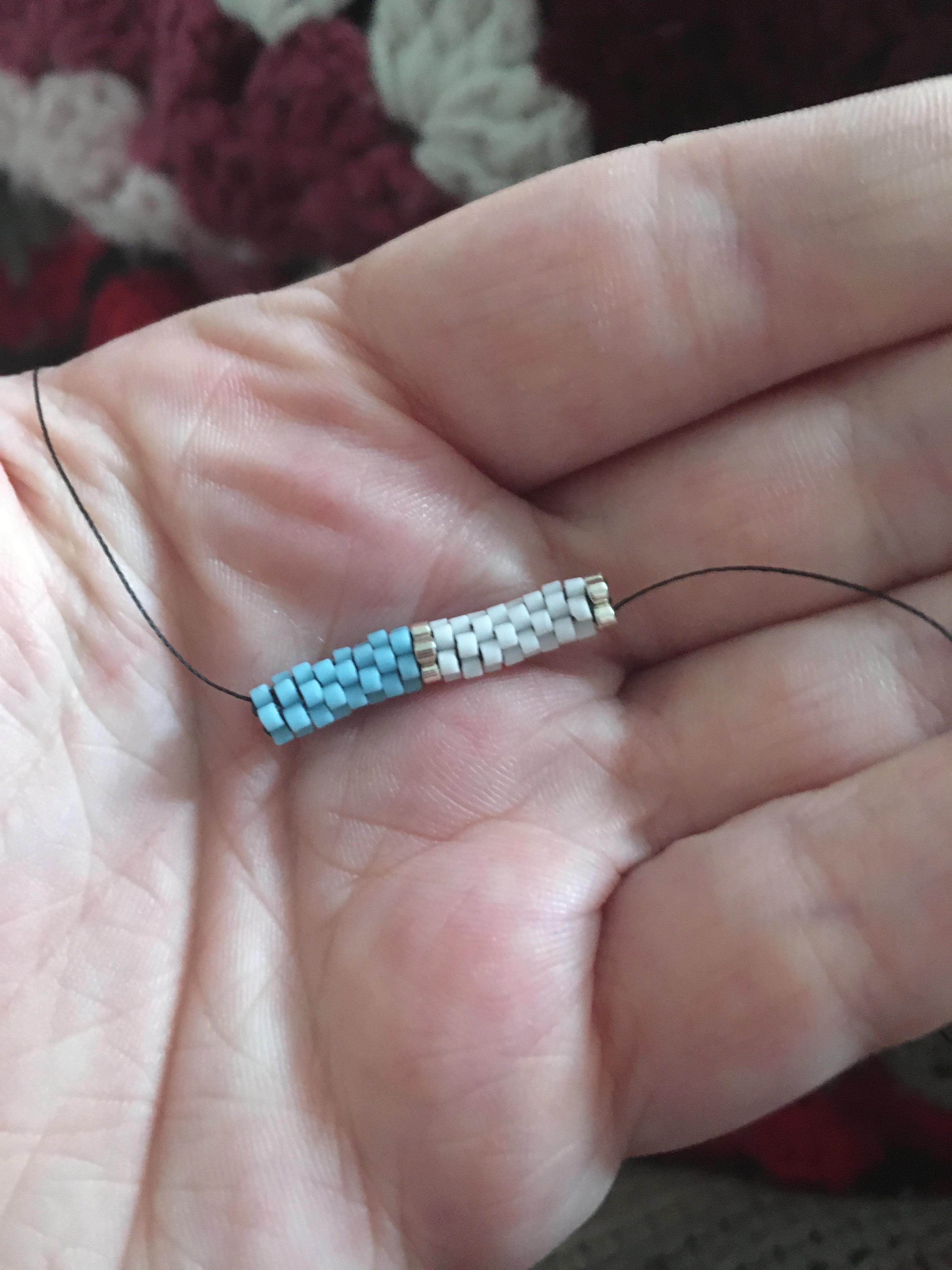 A tubular brick stitch pattern I’m working on for a bangle | Scrolller