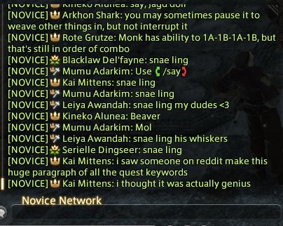 A typical day in the Novice Network chat | Scrolller