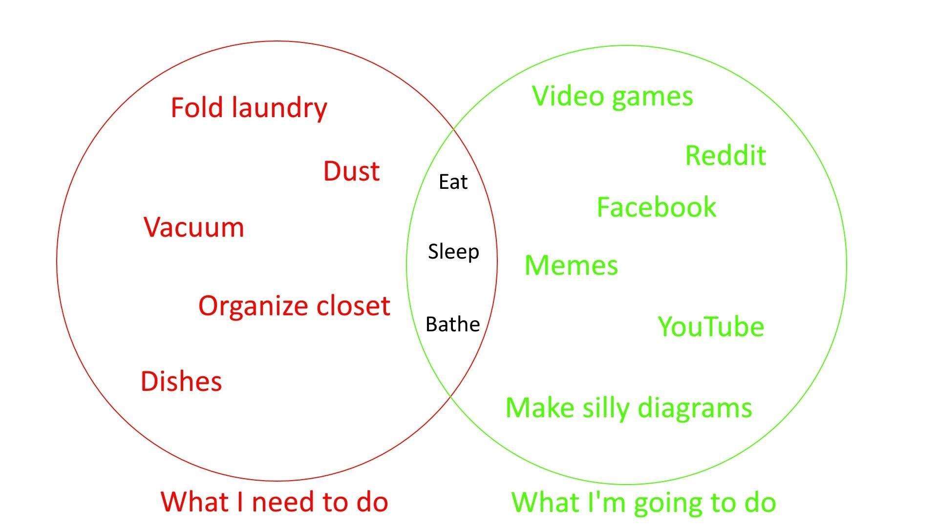 A visual representation of my activities during my days off | Scrolller