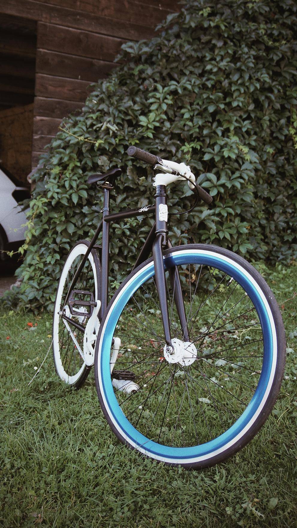 A while ago I did a paintjob on my "Einzig" Fixie/Singlespeed (turnable backtire). Hope you like ...