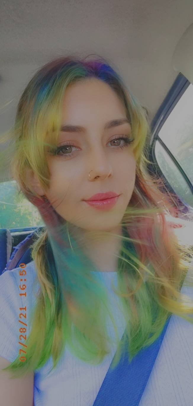 A windy car selfie for you