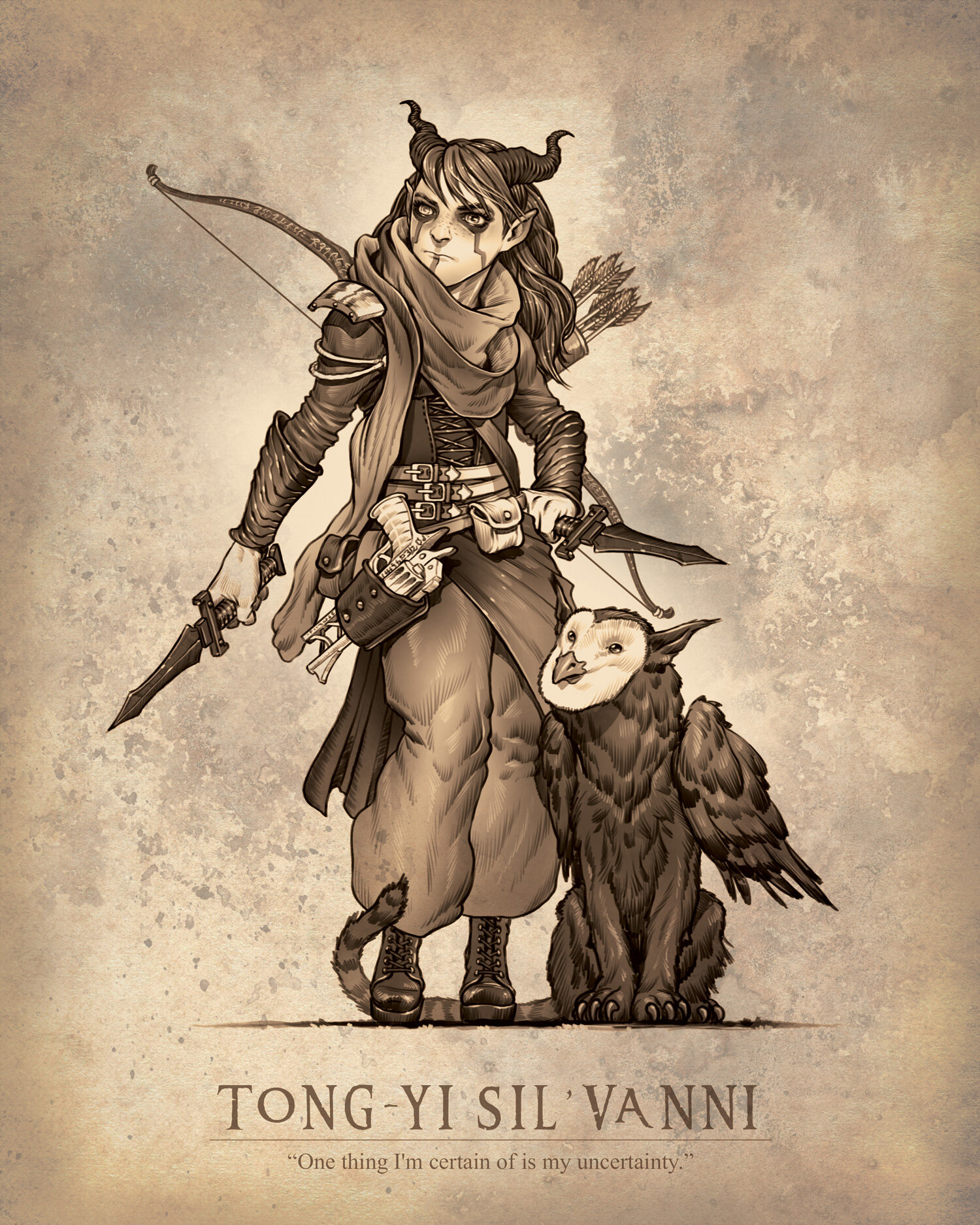 A young Tiefling ranger warlock. | Scrolller