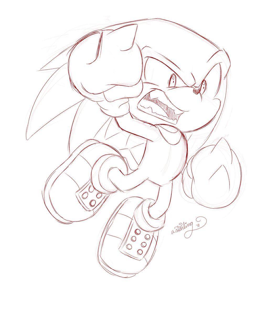 Abigail Starling’s (Sonic Comics Artist) drawing of Knuckles! | Scrolller