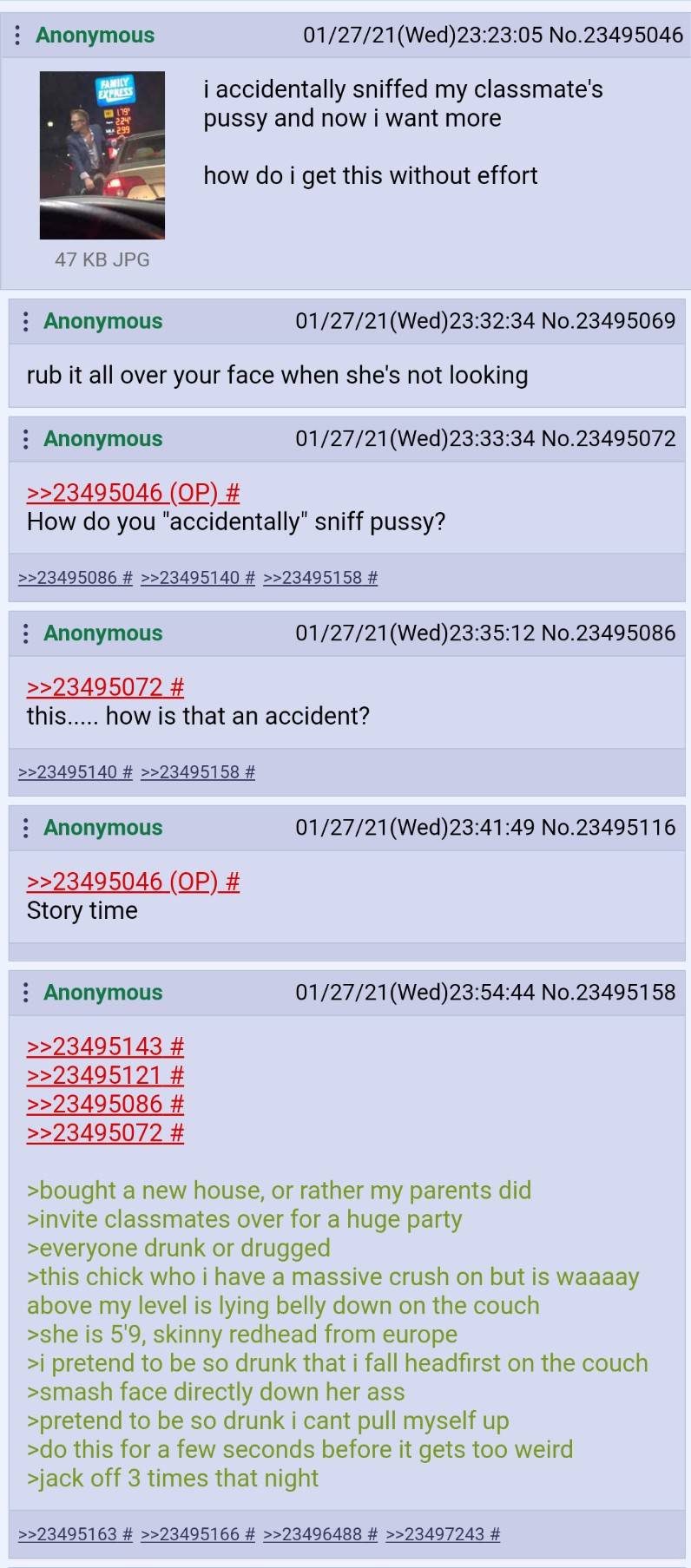 Accidental pussy sniff | Scrolller