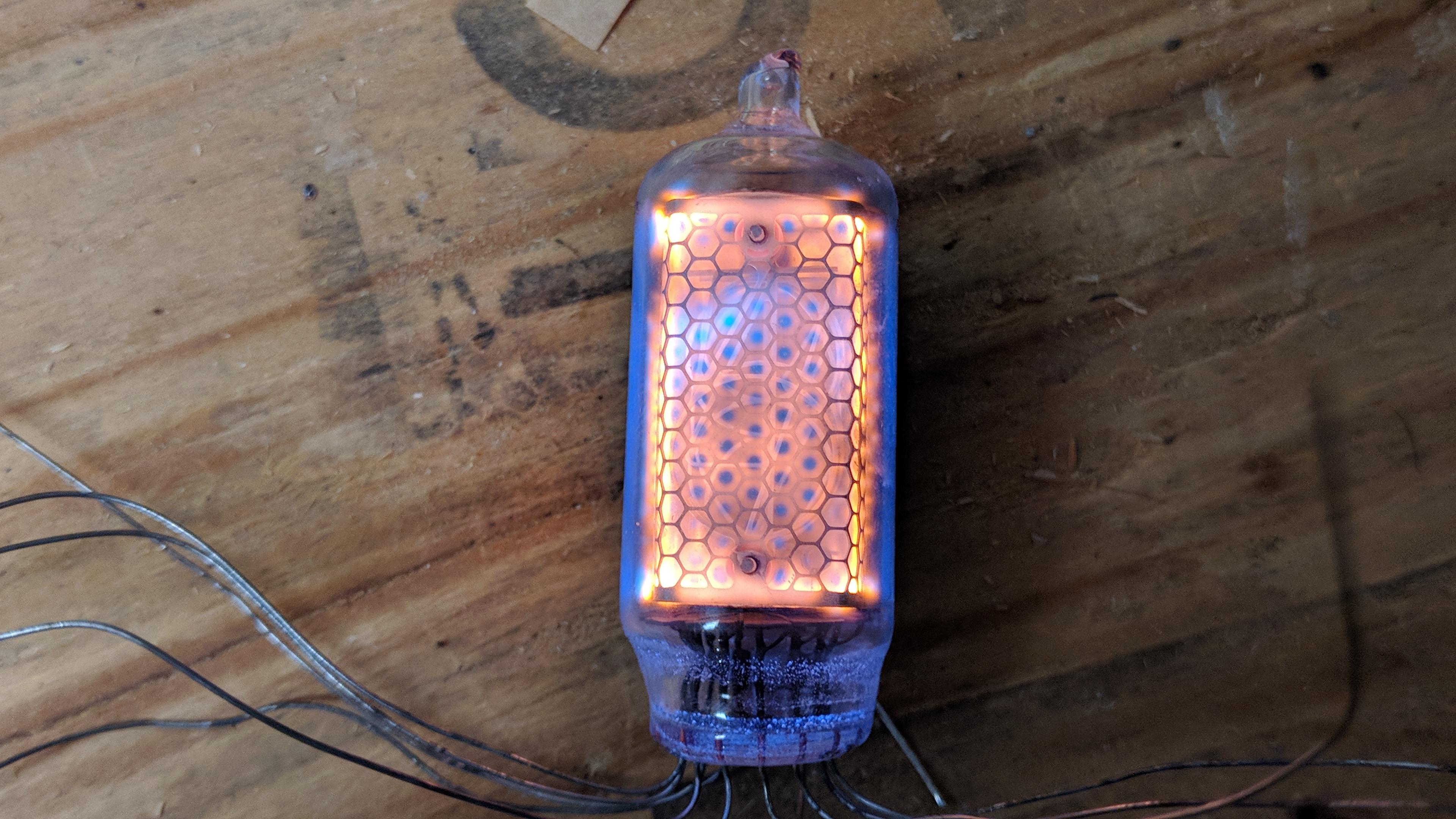Accidentally reversed polarity on a nixie tube. I don't regret it. | Scrolller