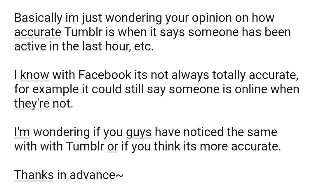 Accuracy of "active" status vs. Facebook? | Scrolller