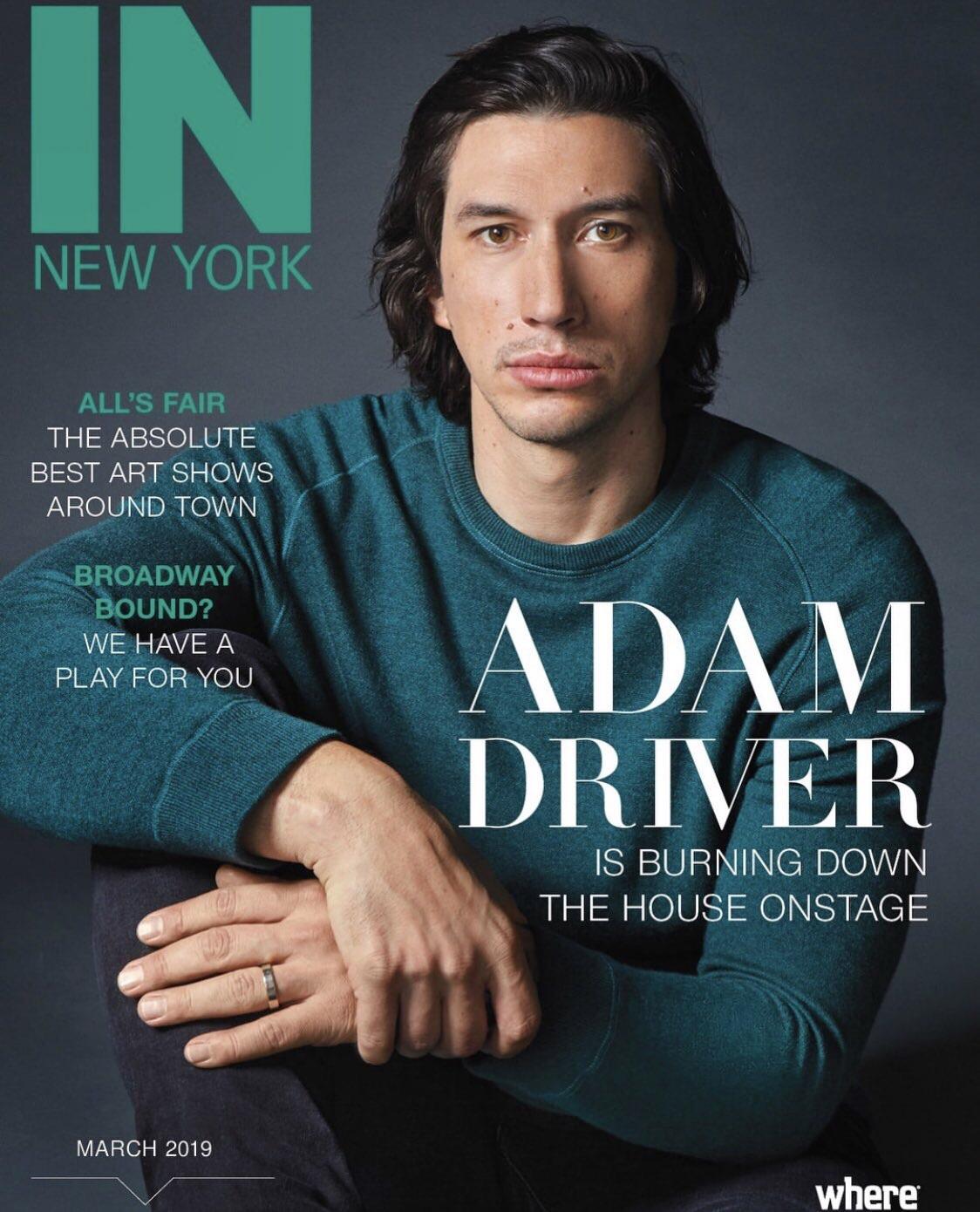 Adam Driver for IN New York Magazine March 2019 from innewyorkmagazine on IG | Scrolller