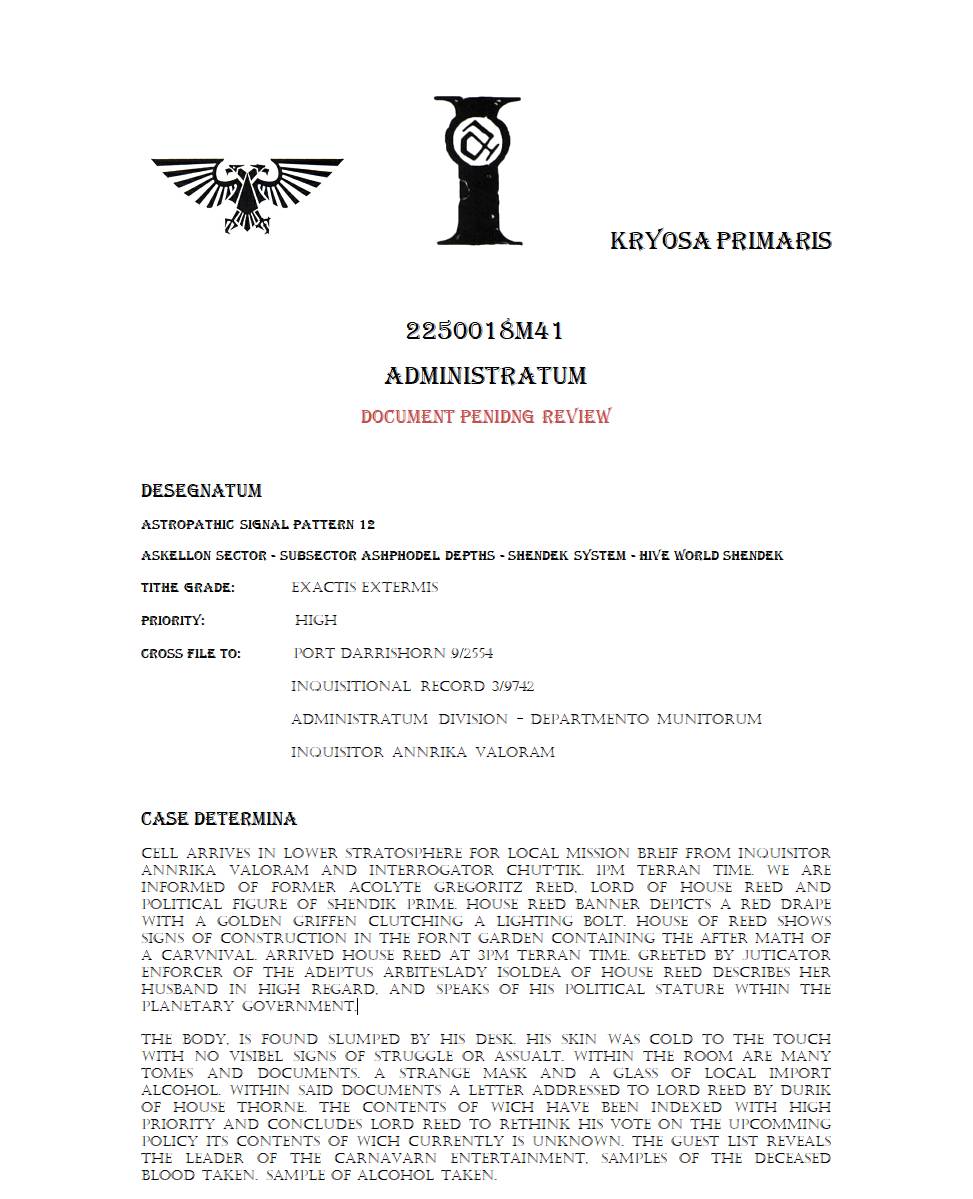 Administratum Document Example. | Scrolller