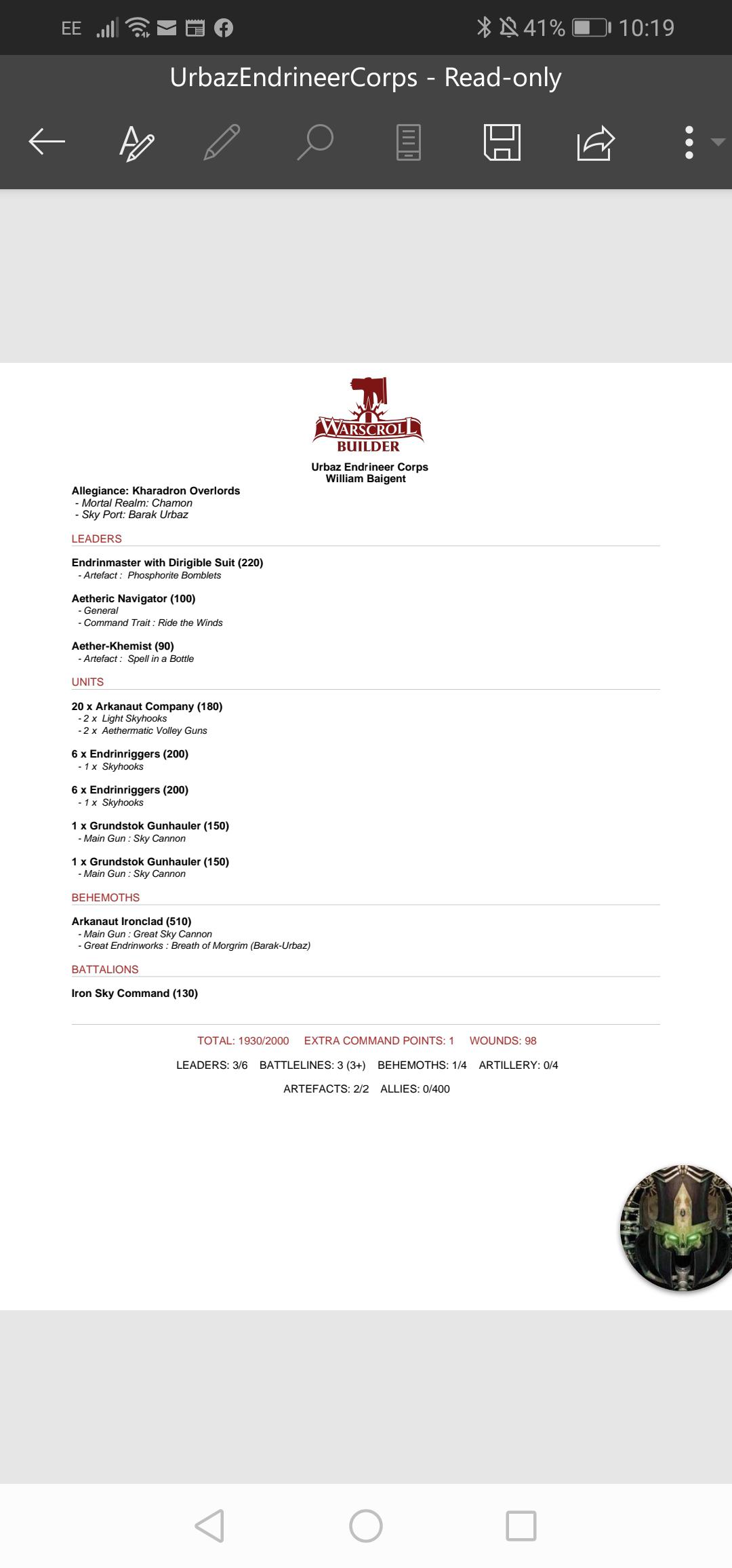 Advice needed on kharadron list? | Scrolller