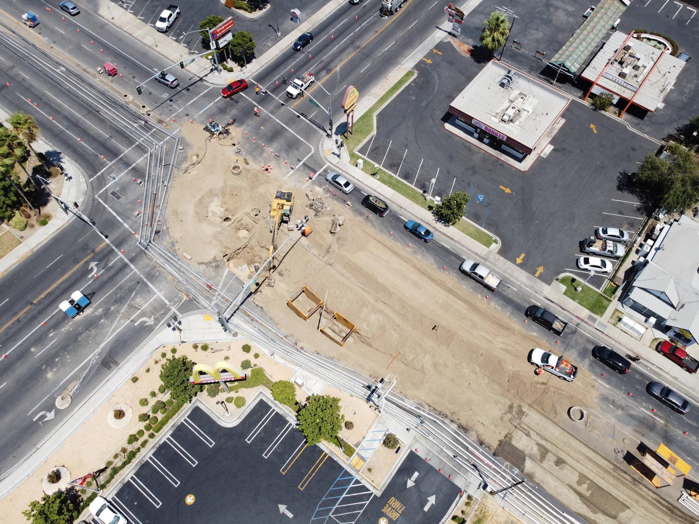 Aerial shot of the Sinkhole on Chester and Brundage. 7/23 | Scrolller