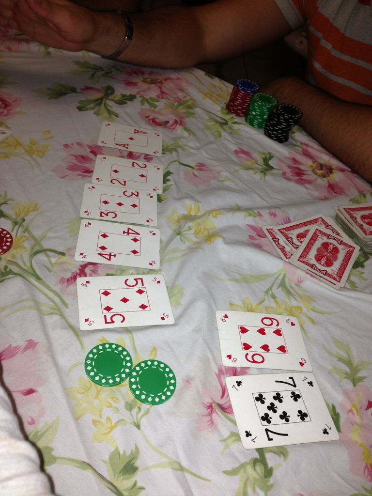 After 7+ years of playing poker with friends, my brother gets our very first straight flush. He ...