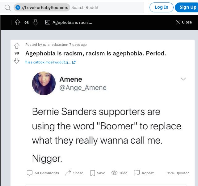 Agephobia is racism, racism is agephobia. Period. | Scrolller
