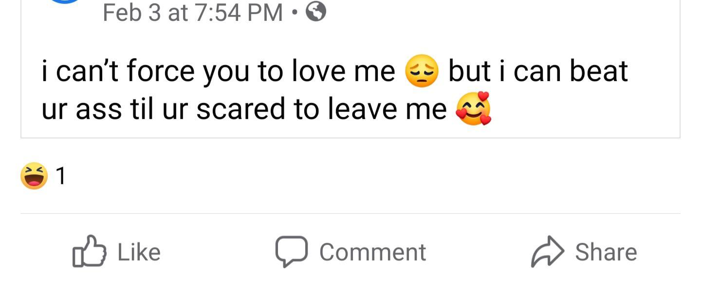 Ah yes, cause thats not abusive and threatening 🥰 | Scrolller